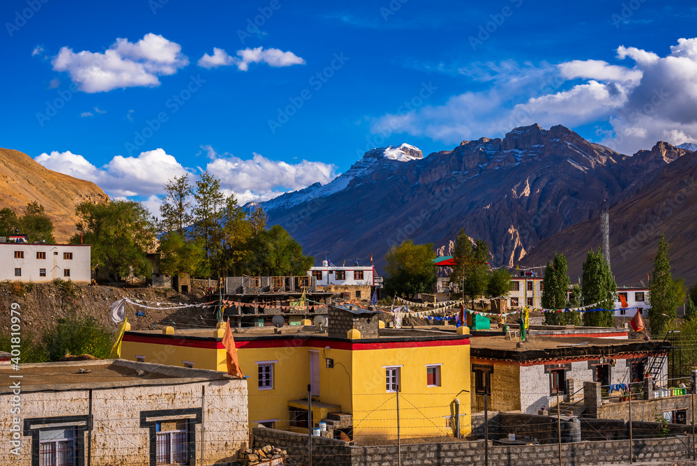 Kaza town is famous tourist destination for adventure seekers during ...