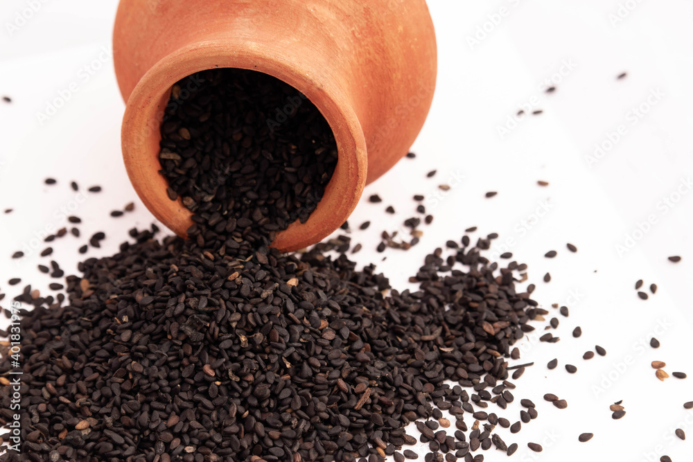 Black Sesame Seeds Indian Kaala Or Kala Til Grains Split From Eco ...