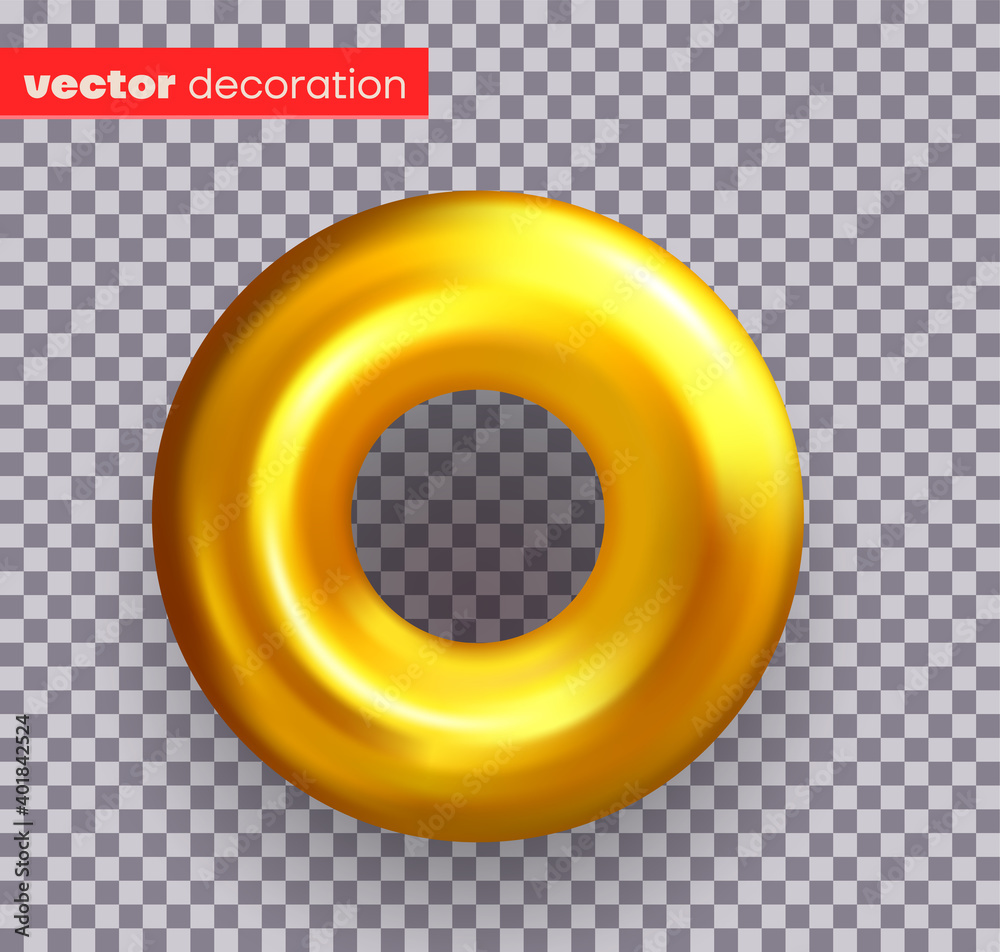 Sharp geometric torus cast volumetric. Donut realistic geometric shapes ...