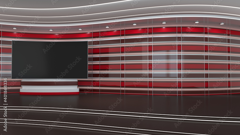 Virtual Studio 3d background with horizontal strips Stock Illustration | Adobe Stock