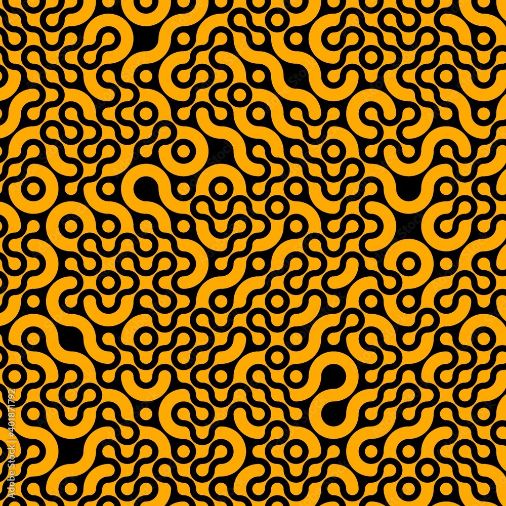 brightly coloured maze and labyrinth puzzle in bright black and gold ...