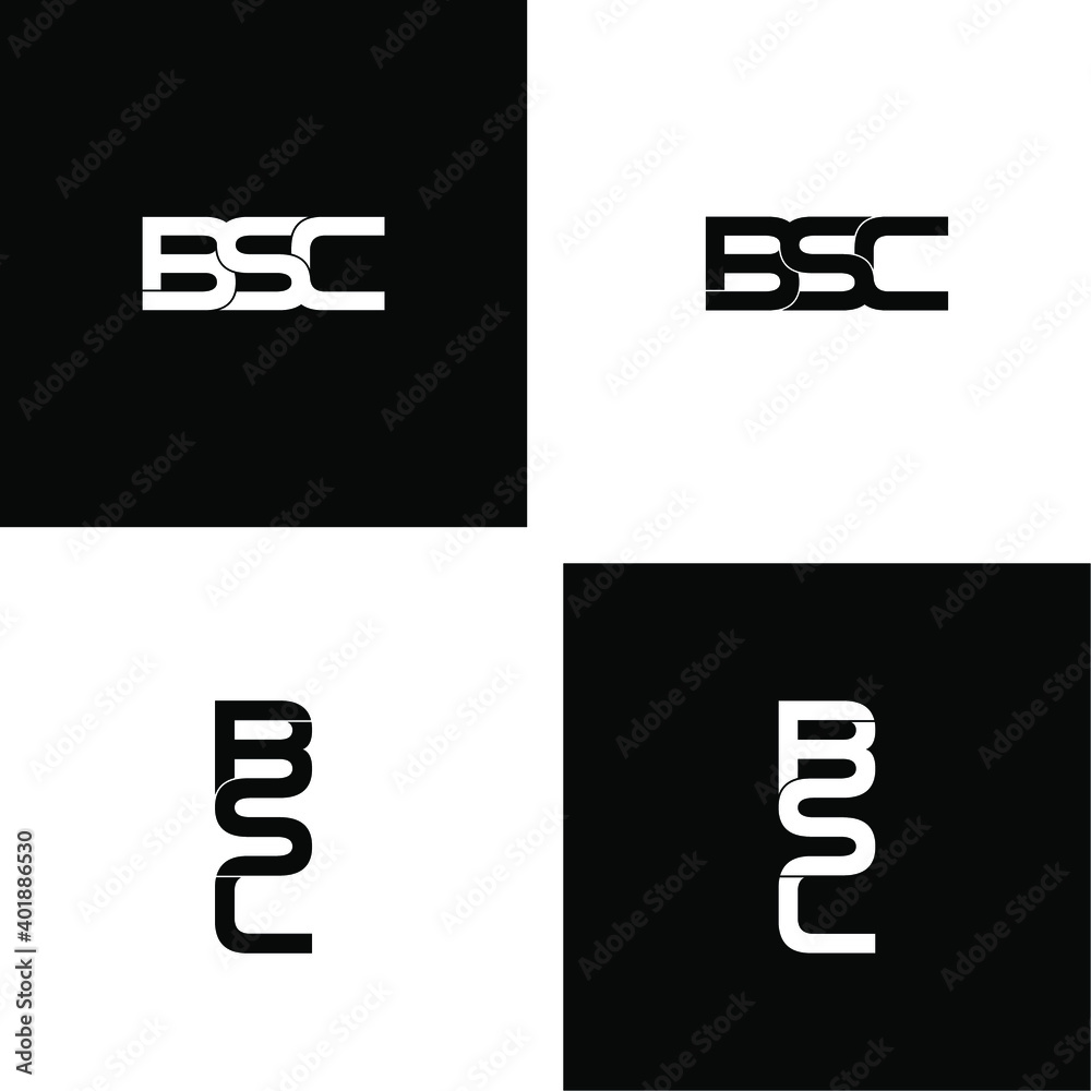 bsc letter original monogram logo design Stock Vector | Adobe Stock