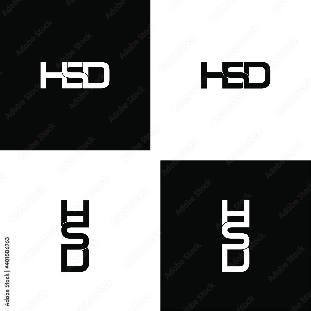 hsd letter original monogram logo design Stock Vector | Adobe Stock