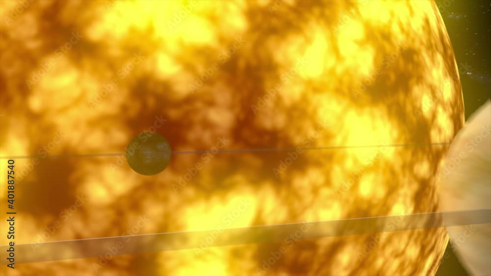 Highly detailed animated 3D flyby through the solar system, with ...