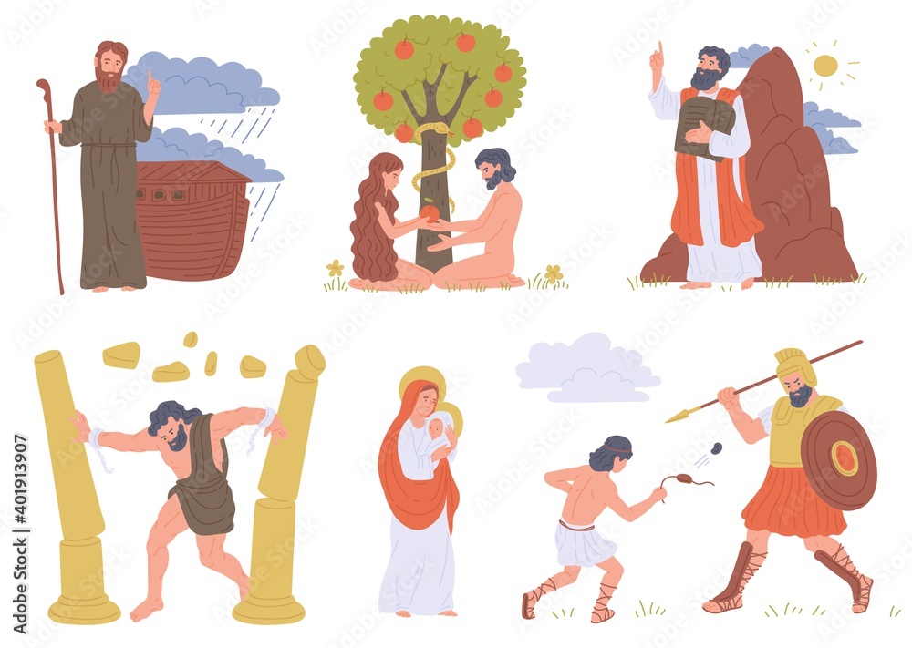 Christian bible characters, legendary people from biblical religious ...