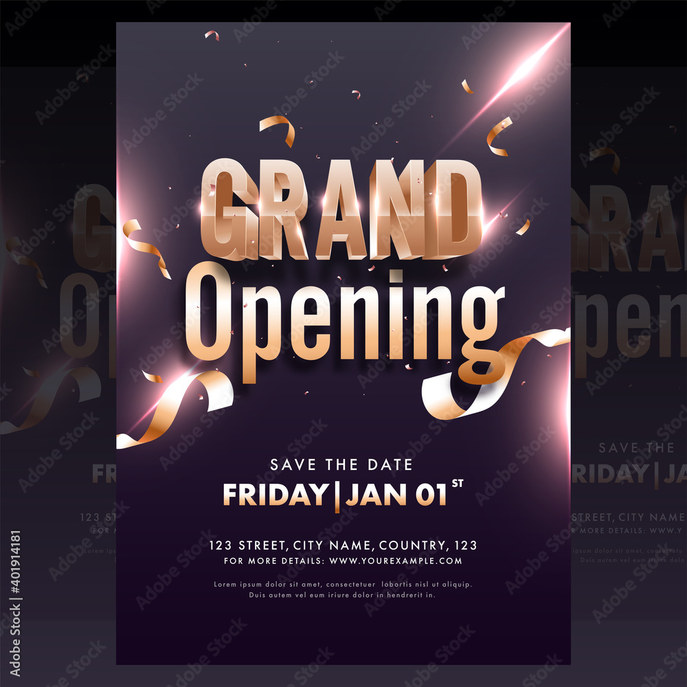 Party Template Or Flyer Design With Event Details In Purple Color For ...