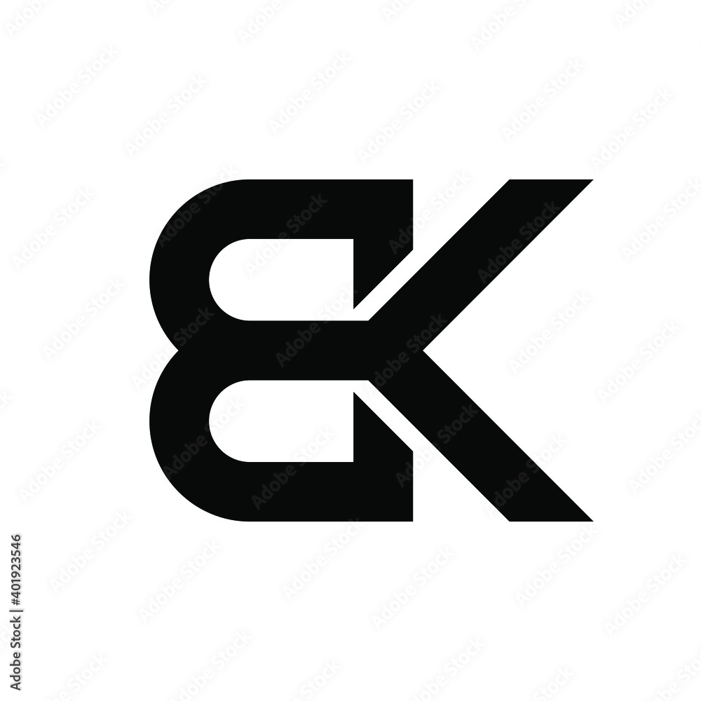 B K letter logo design Stock Vector | Adobe Stock