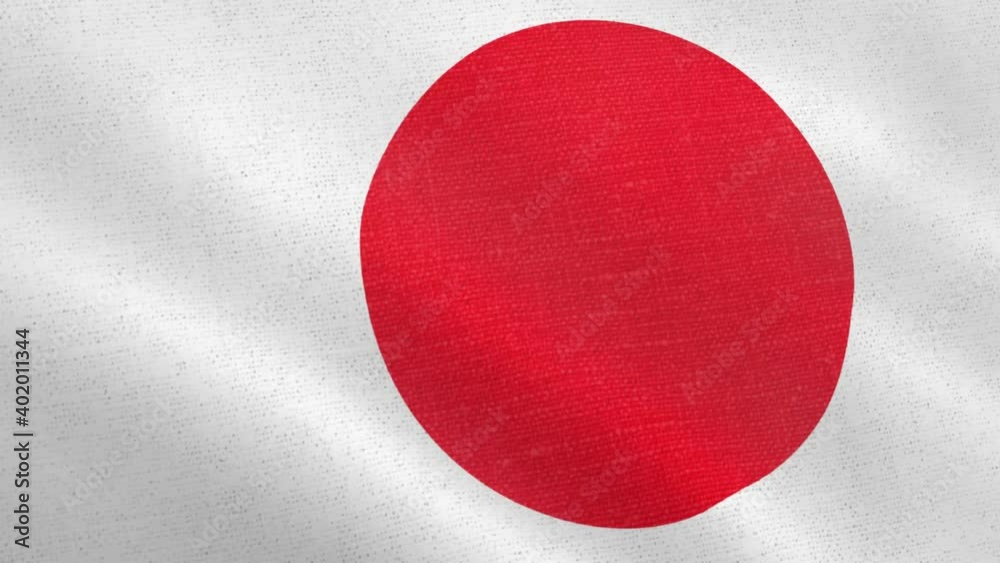 Japan flag wind blowing full frame background Stock Video | Adobe Stock