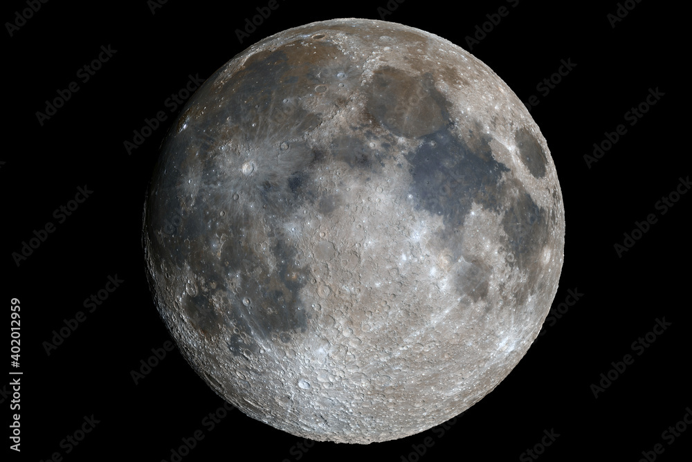 Moon high resolution 3d rendering illustration science astronomy ...