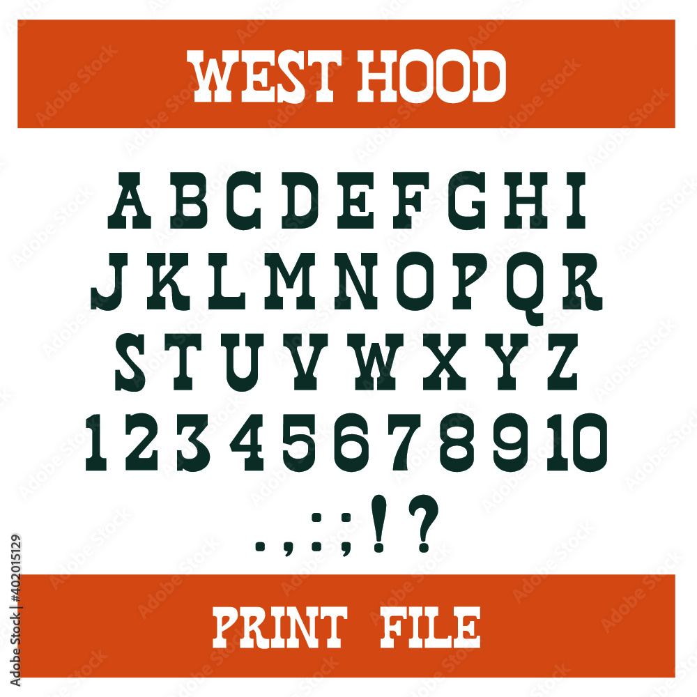 wild west font set, alphabet letters. wild west typography font with ...
