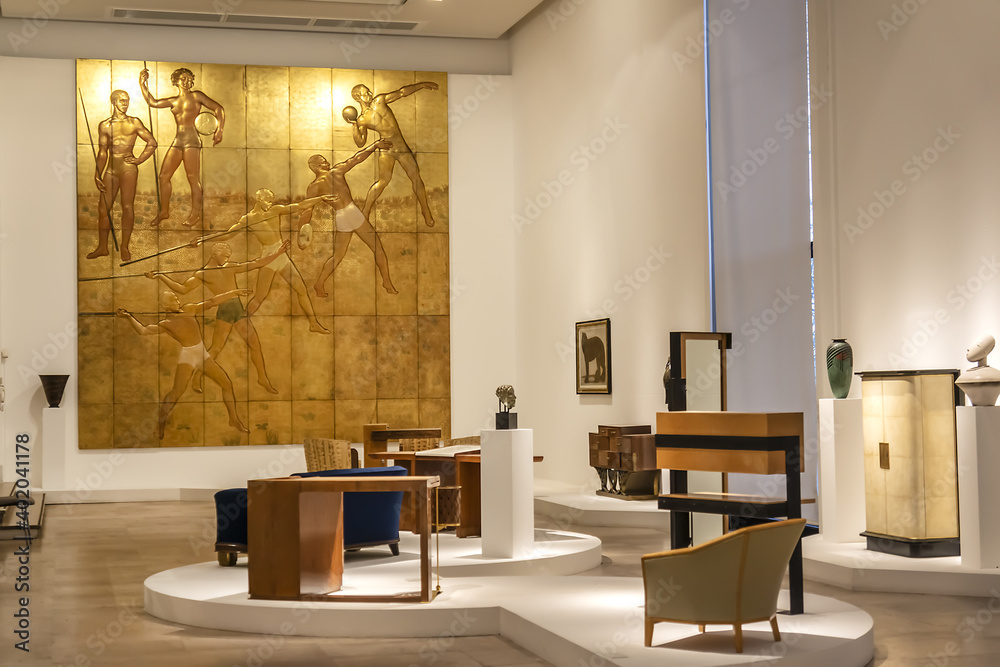 Interior of City of Paris Museum of Modern Art (Musee d Art Moderne de ...