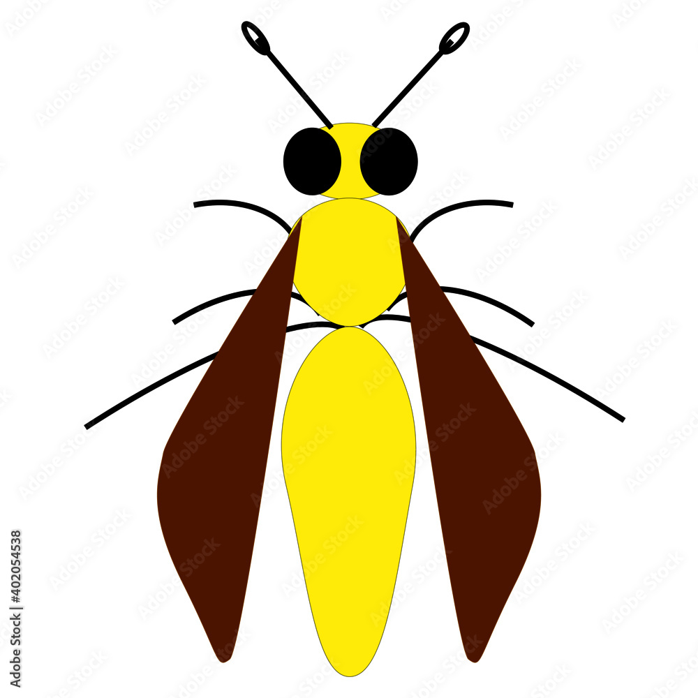 vector illustration wasp, bee, hornets, ants, bumblebee, bug, wing, bee ...