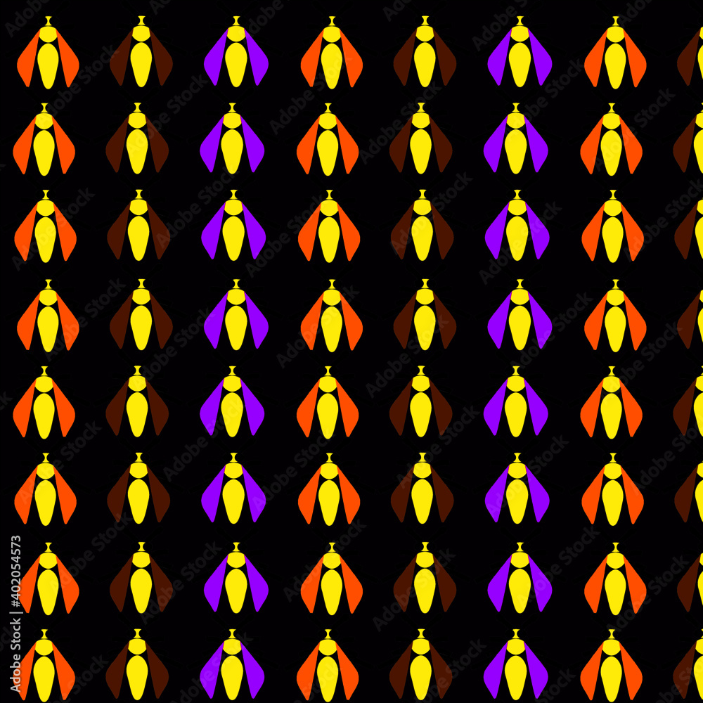 vector illustration wasp, bee, hornets, ants, bumblebee, bug, wing, bee ...