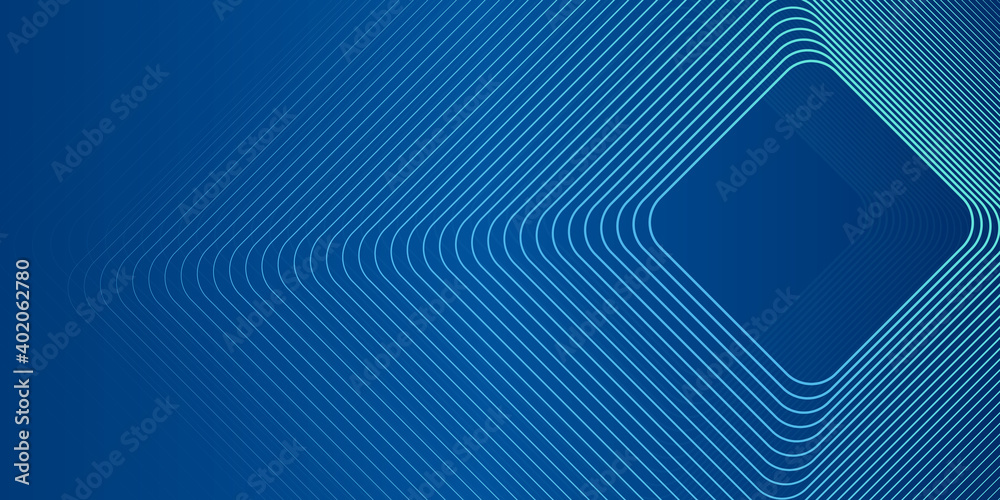 Modern blue lines abstract background with simple line blend contours ...
