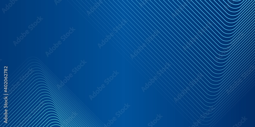 Modern blue lines abstract background with simple line blend contours ...