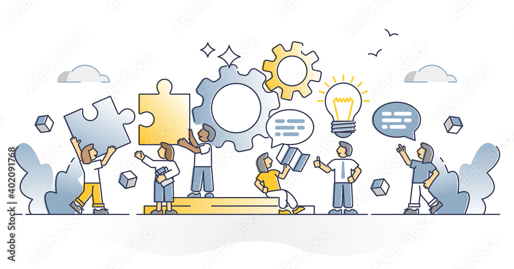 Employee engagement with work motivation and labor loyalty outline ...