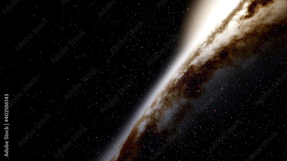 Stars in sky, starry night starlight shine of milky way, space cosmic ...