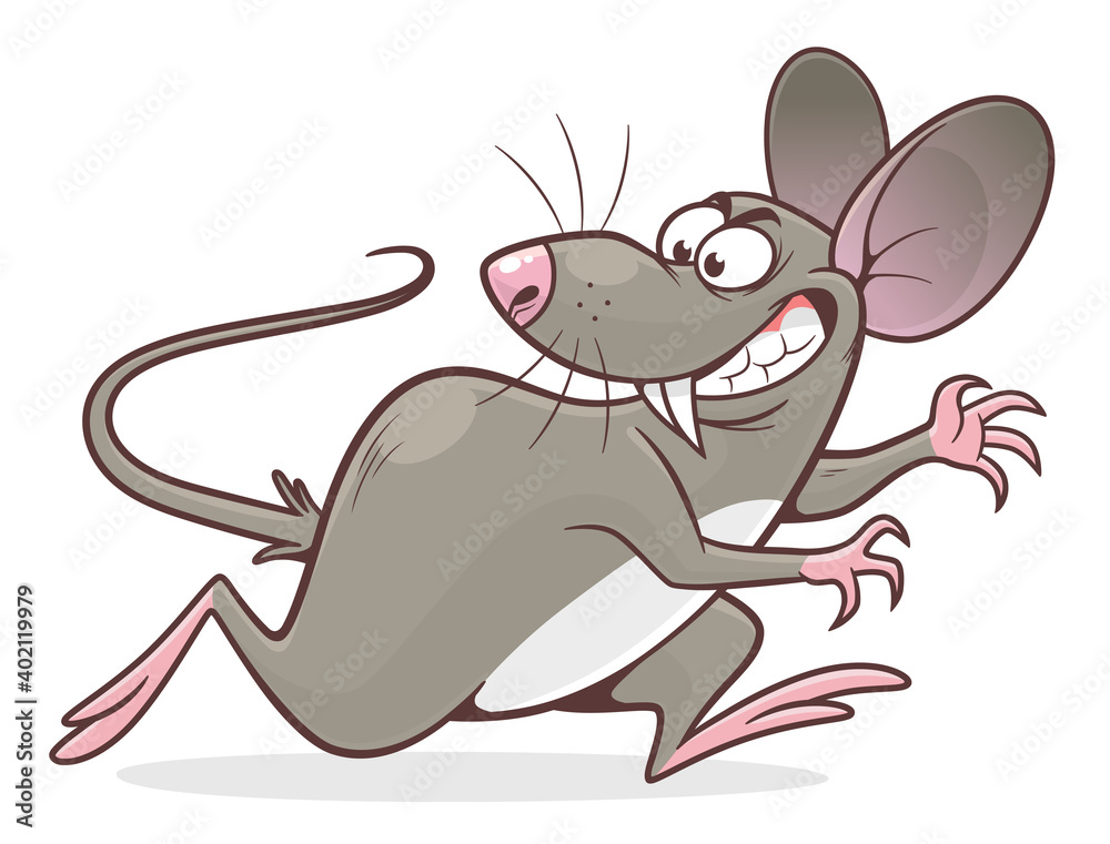 Pest mouse cartoon vector illustration. Cartoon pest mouse series ...
