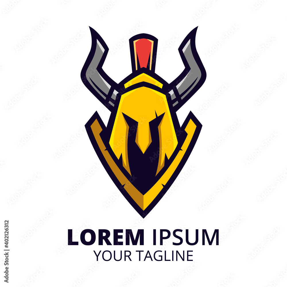 Guardian mascot logo design vector illustration. Stock Vector | Adobe Stock