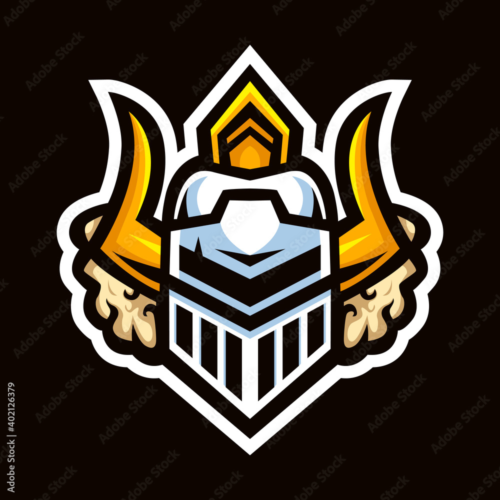 Guardian head mascot sport logo design vector. Guardian helmet logo ...