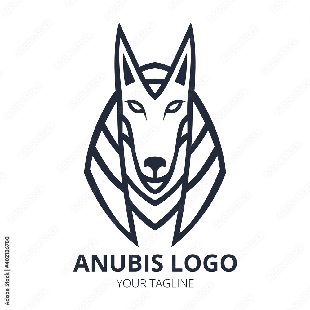 Anubis logo design vector illustration. Anubis mascot logo design ...