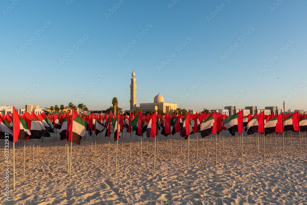 UAE Flag Day celebration with set up of Flag Garden, located at Kite ...
