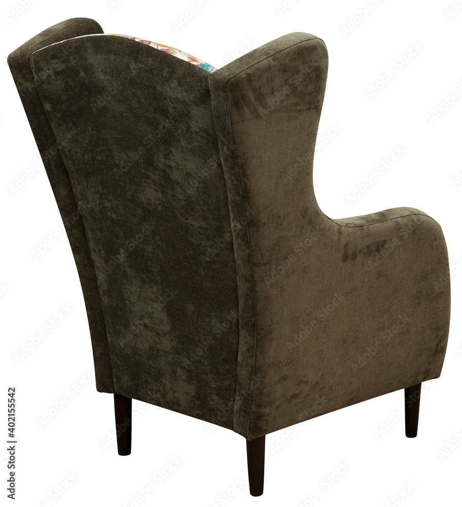 Armchair isolated on white background. Back view.. Including clipping ...