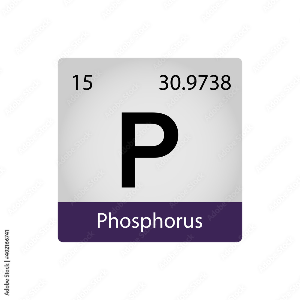 Phosphorus element periodic table. Chemistry concept. Vector ...