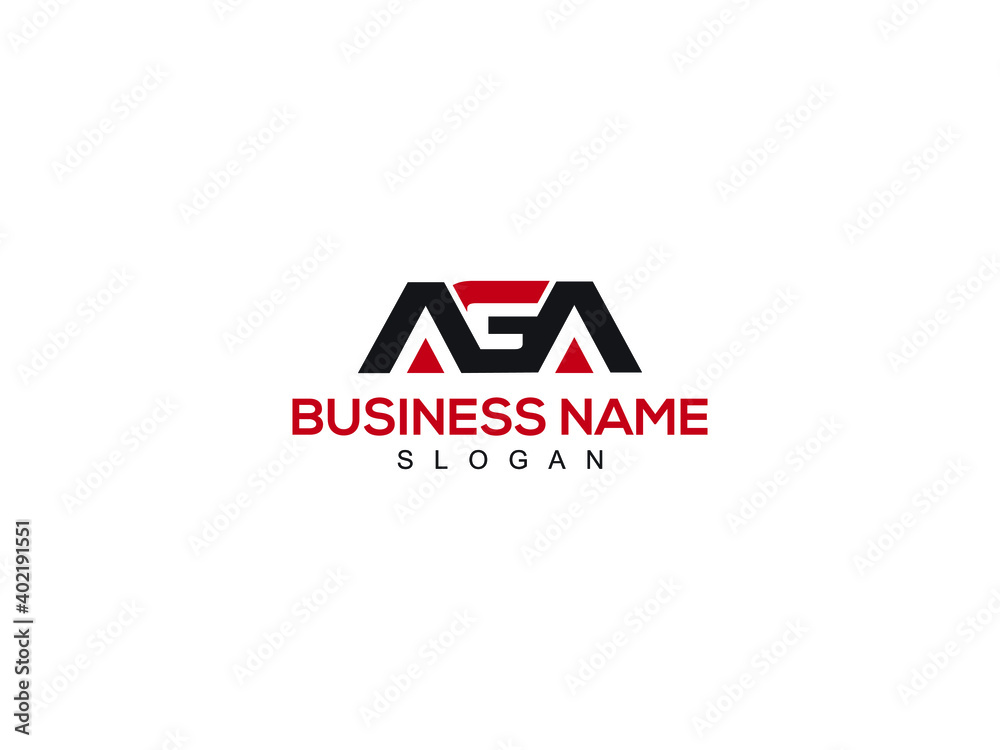 AGA Letter Logo, aga logo icon design Stock Vector | Adobe Stock