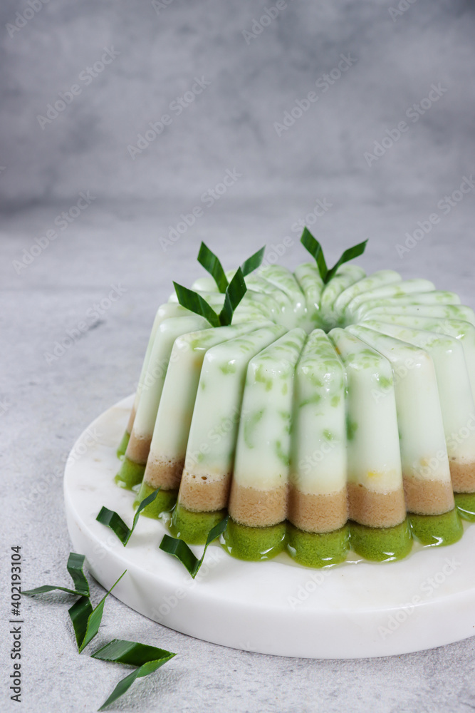 Puding cendol or dawet, traditional pudding dessert from Indonesian ...