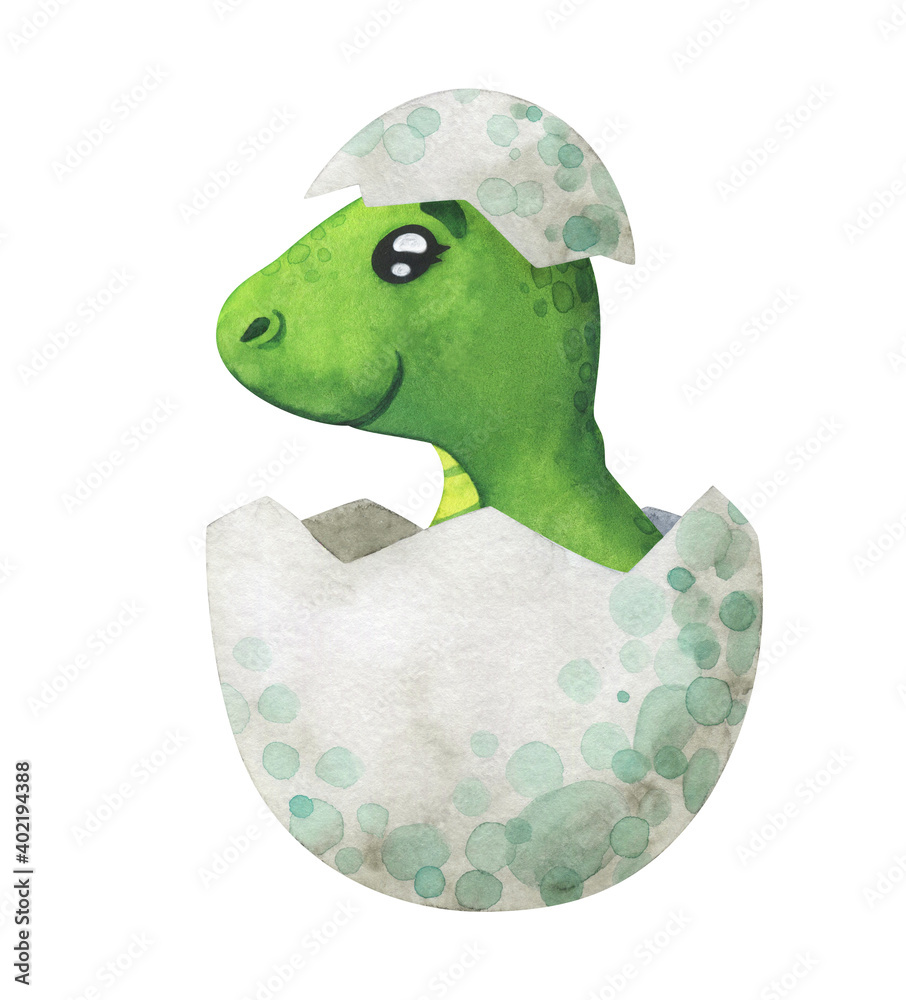 Cute Baby Dinosaur Hatching