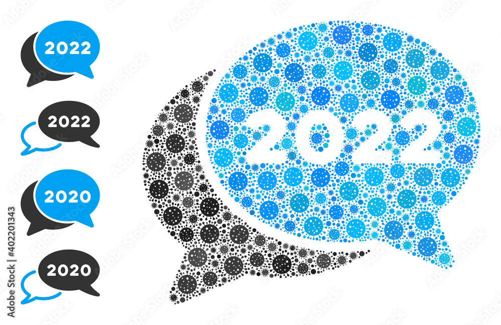2022 chat messages covid mosaic icon. 2022 chat messages collage is ...