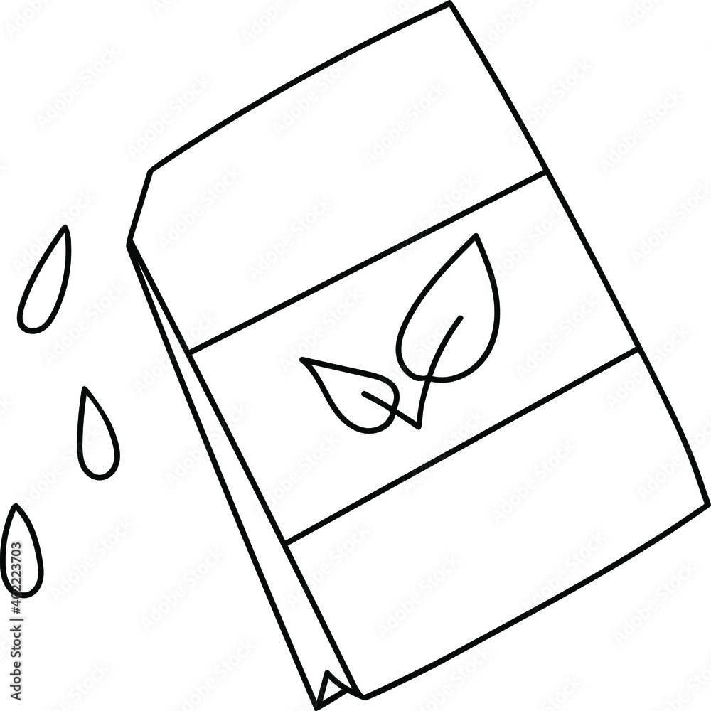 Vector seeds doodle outline clip art isolated on white background. Hand ...