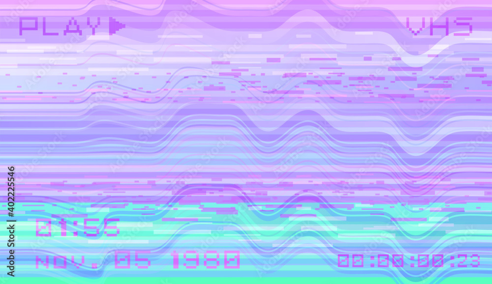 Retro background like in old video tape rewind or no signal TV screen ...