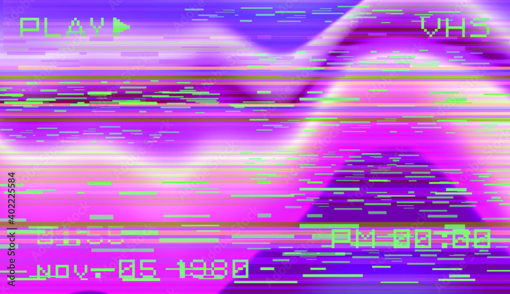 Retro background like in old video tape rewind or no signal TV screen ...