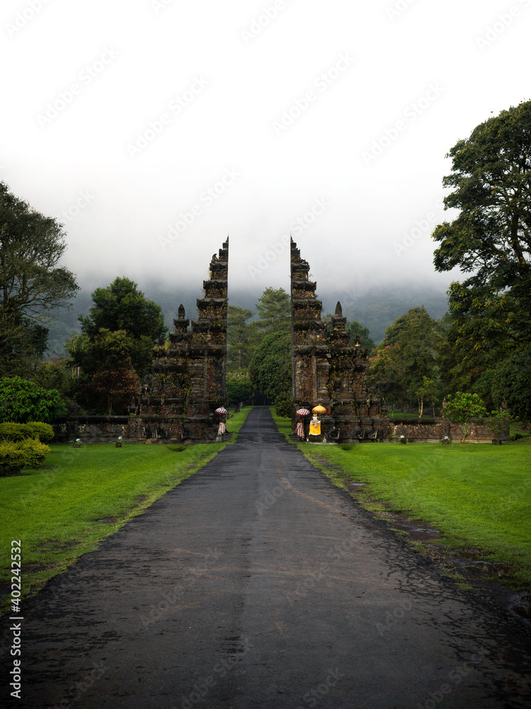 Famous traditional balinese gate to heaven at Handara Bedugul Bali ...