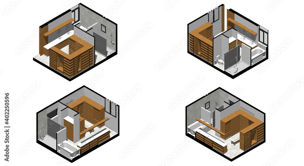 Isometric Architectural Projection - CLB 16 Interior Isometrics ...