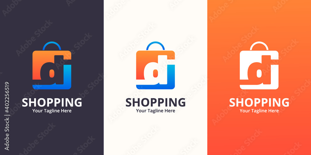 Initial D Shop Logo designs Template. Illustration vector graphic of ...