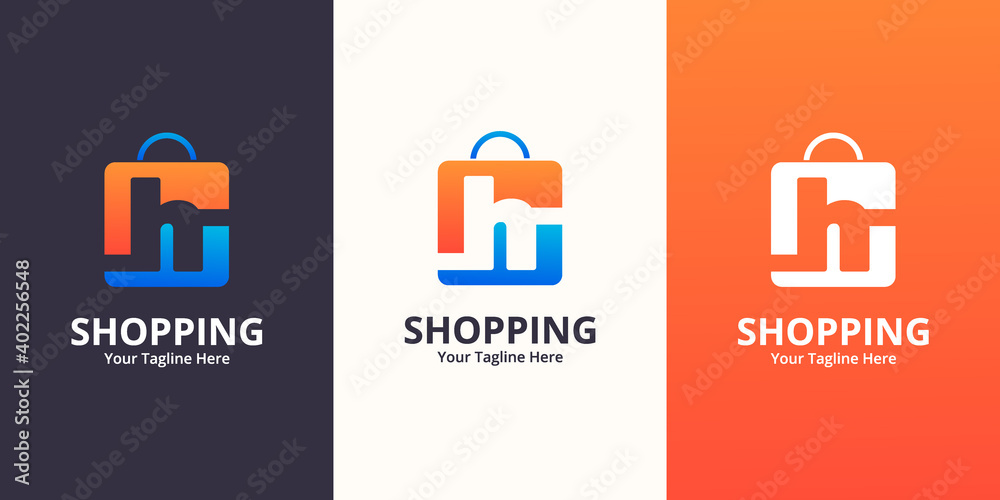 Initial H Shop Logo designs Template. Illustration vector graphic of ...