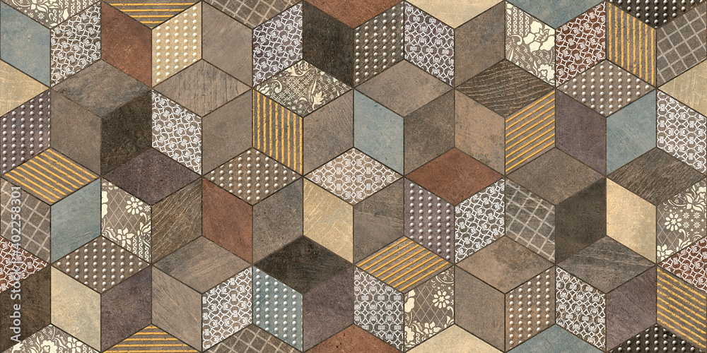 Background Wallpaper And Digital Wall Tiles Design Stock Illustration ...