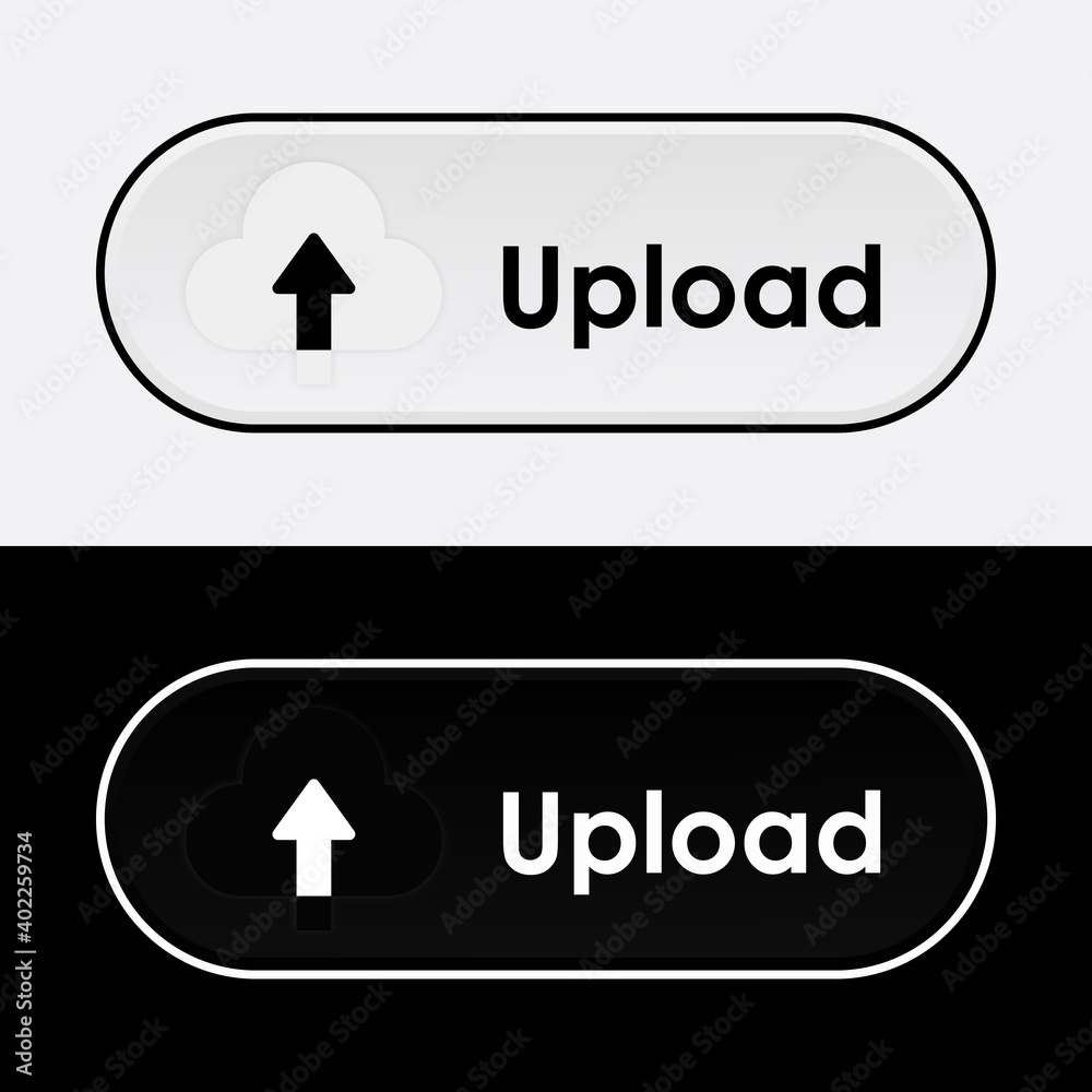 Minimalist Switch Uploadc in Neumorphism Design. Simple, modern and ...