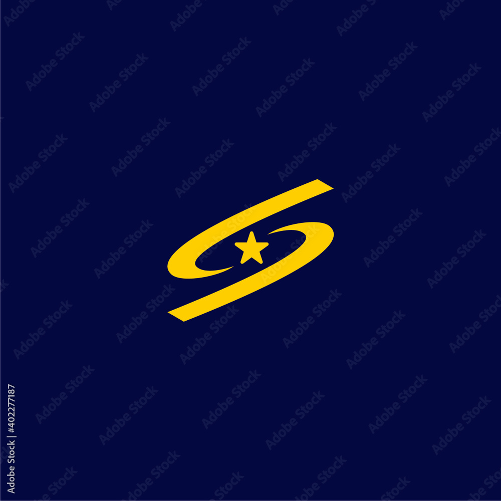 simple s star logo design Stock Vector | Adobe Stock