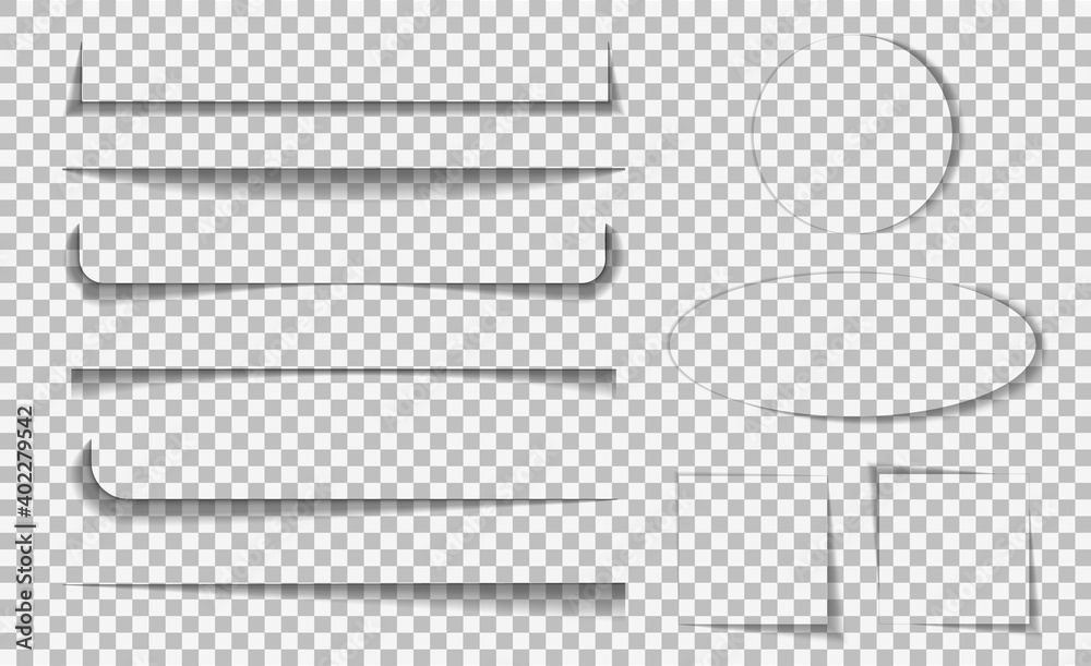 Page line divider. Shadow lines border for design web page or paper ...
