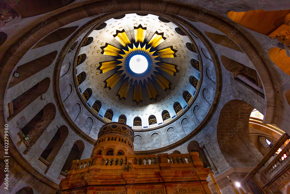 view of the Church of the Holy Sepulchre in Jerusalem, Israel,Tomb of ...