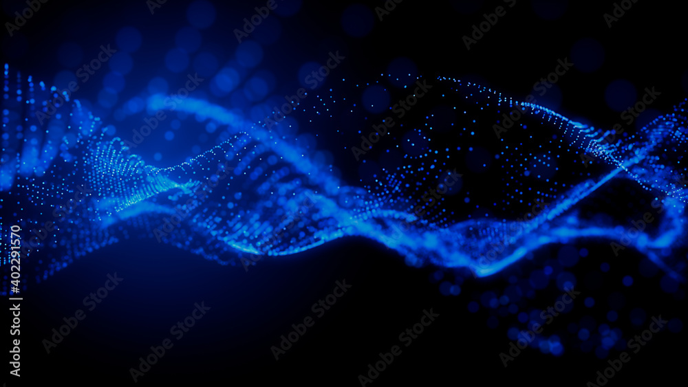 Sound Wave Vizualisation concept. Music audio frequencies represented ...