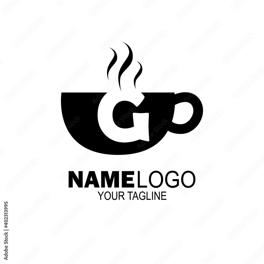 initial Letter G logo design. for coffee shop and company logos. vector ...