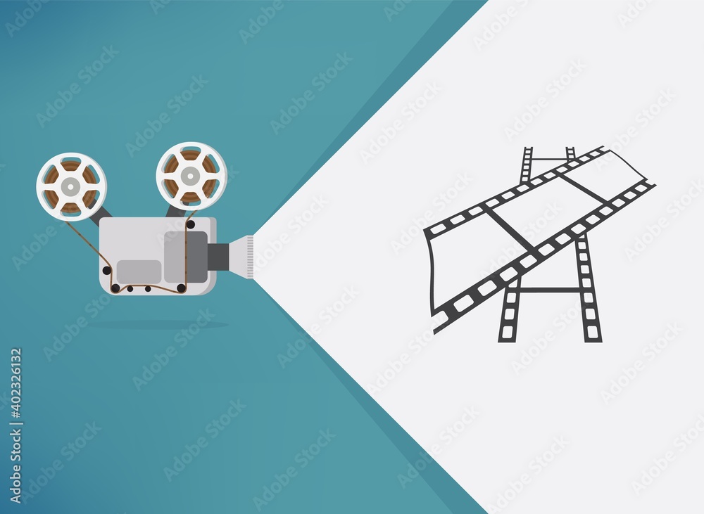 Cinema movie Thanks for watching slide. Movie presentation with film ...