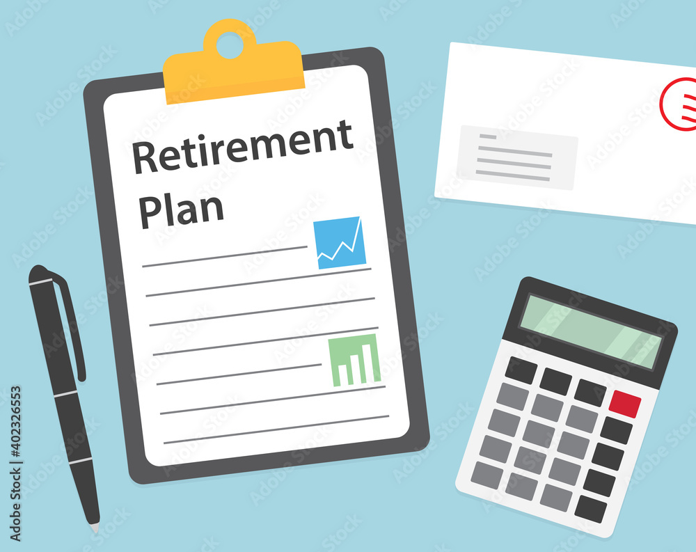 retirement plan concept- vector illustration Stock Vector | Adobe Stock