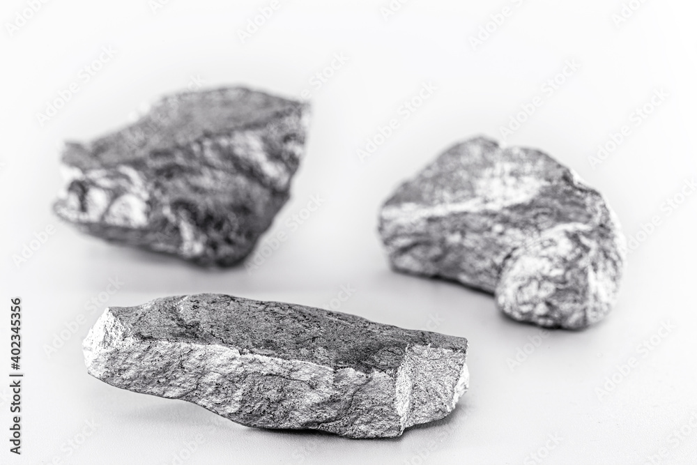 cobalt stone on isolated white background. Industrial ore used in ...