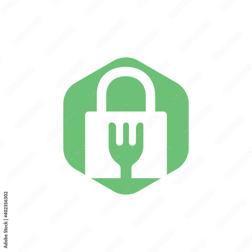 Food security vector logo design template. Food safety icon design ...